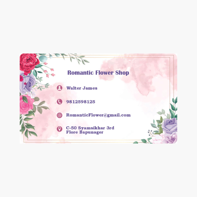 Flower Shop Visiting Card Design - Visiting Card Designs - Visiting Cards