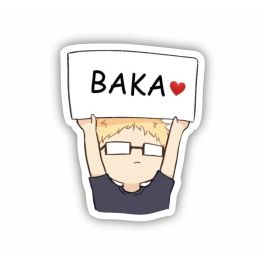 Baka Sticker | Funny & Cute Anime Sticker | Print-on-click
