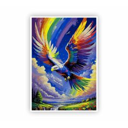 Colourful Eagle Poster – Bold Wildlife Art | Print-On-Click