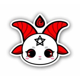 Cute Devil GOAT Sticker – Playful & Unique | Print-On-Click