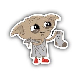 Cute Dobby Sticker | Adorable Harry Potter Stickers at Print-On-Click