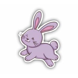 Cute Purple Bunny Sticker - Adorable & Durable | Print-On-Click