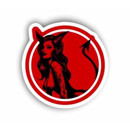 Devil Girl Sticker – Cute & Sassy | Print-On-Click