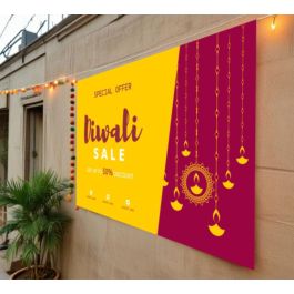 High-Quality Diwali Banner in Multiple Sizes | Print-On-Click.in