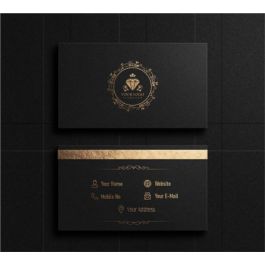 Gold foil visiting cards: Visiting cards with a golden finish
