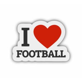 I Love Football Sticker | Premium Quality Stickers at Print-on-Click
