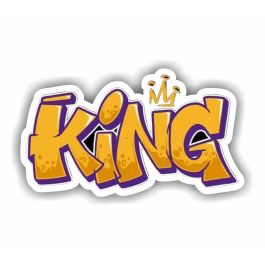 King 01 Sticker | Royal Crown Decal | Print-On-Click