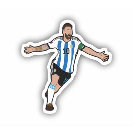 Lionel Messi Argentina Football Sticker | Print-on-Click