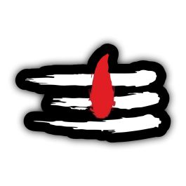 Mahadev Tilak Sticker | Spiritual Mahadev Sticker | Print-on-click