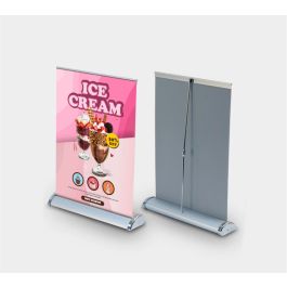 Mini Rollup Standee – Compact and Vibrant Display Solution