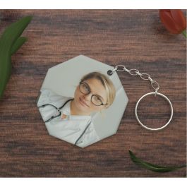 Unique Customizable Octagon Keychains – Stylish & Durable