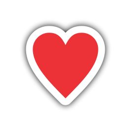 Red Heart Love Sticker for Gifts & Decor | Print-on-Click