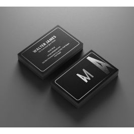 Shine Bright with Silver Foil Visiting Cards - Stunning Design