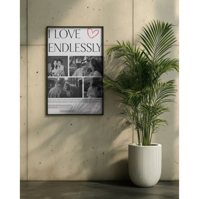 Personalized Love Story Photo Frame for Couples | print-on-click