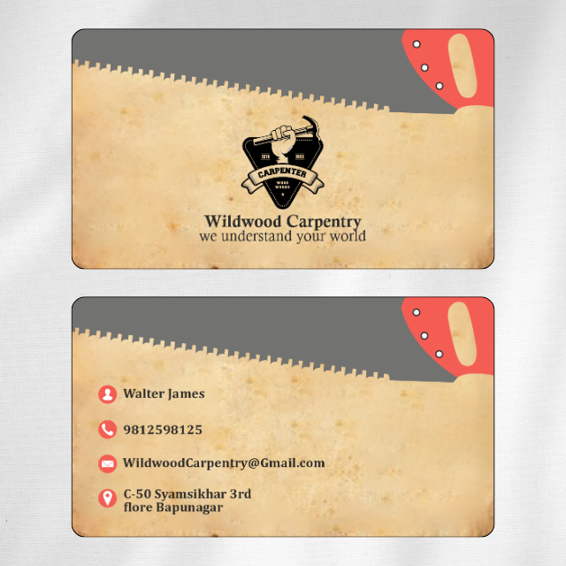 builder visiting cards